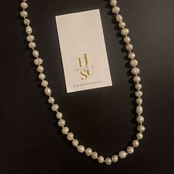 FJSU | Jewelry | Hand Strung Authentic Classic White Potato Pearl ...